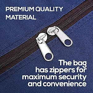 Large Blue Duffel Storage Bag - Premium-Quality Heavy Duty 600D Polyester Oxford Cloth with Handles and Reinforced Seams - 42" x 16" x 20" Inches (110 x 40 x 52 Centimeters)