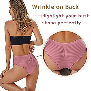 Cheeky Underwear for Women Sexy Panties No Show Stretchy with Cute Lace Seamless Breathable Underwear Women Pack of 6 S-2XL