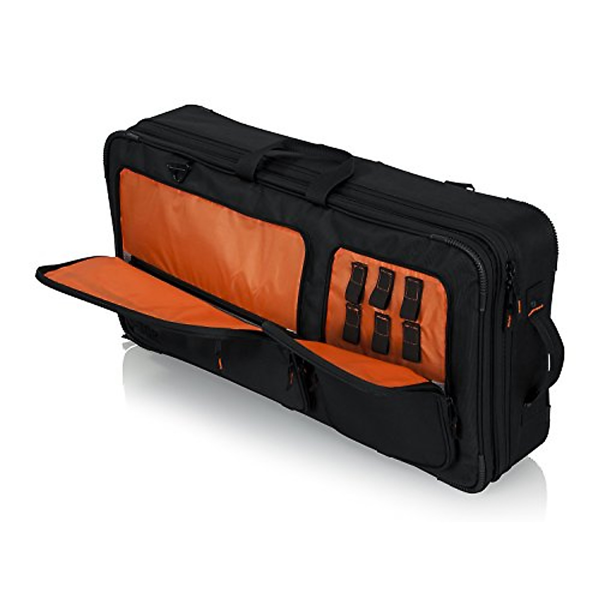 Gator Club Series DJ Backpack with Adjustable Interior and Bright Orange Lining Fits 27" Controllers (G-CLUB-CONTROL-27BP)