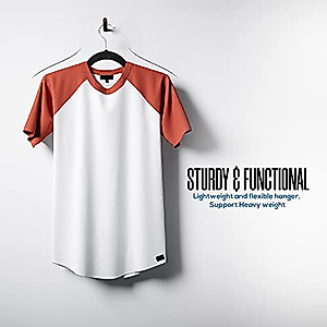 Utopia Home Premium Velvet Shirt Hangers - Non Slip Velvet Hangers - Durable and Slim - 360°-rotatable Hook -Hangers for Shirts,Blouses & Tops (Black,50)