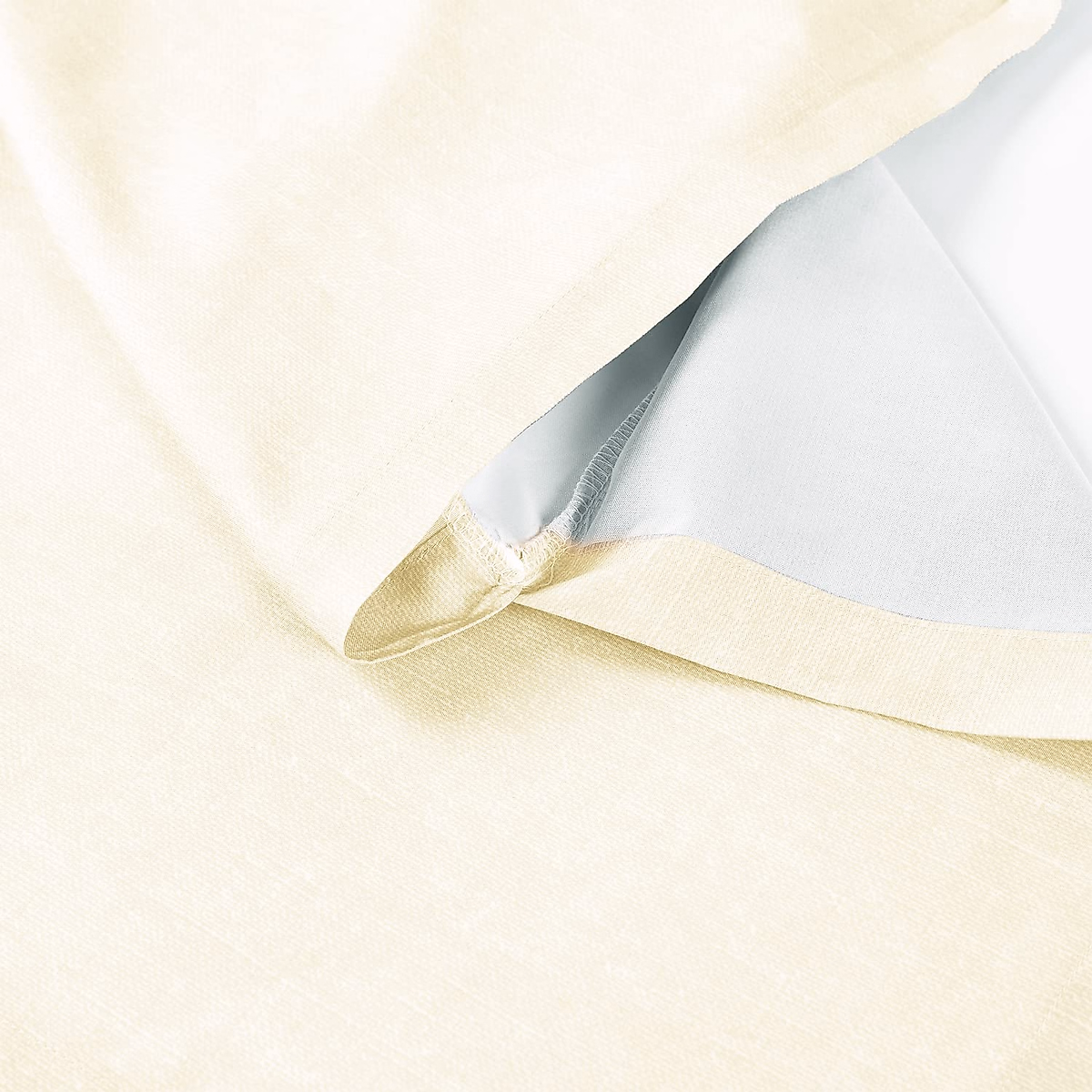 Lush Decor Printed Linen Textured Solid Crib Skirt, 52" x 28", Ivory