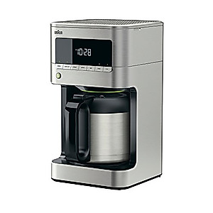 Braun KF7175 BrewSense Drip Coffee Maker with Thermal Carafe, 10 Cup