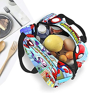 VAYNEIOJOY Spidey Friend Lunch Bag Tote Meal Bag Reusable Insulated Portable With Pockets Boys And Girls Lunch Box Picnic Travel Outdoor For Adult Men Women