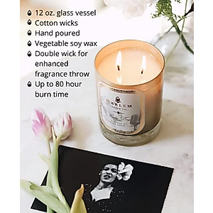 Harlem Candle Company Lady Day Luxury Scented Candle, Double Wick, 12 oz Gold Glass Jar, Soy Wax, Gift Box, Scents of Jasmine, Ylang Ylang, Neroli Blossom and Bergamot
