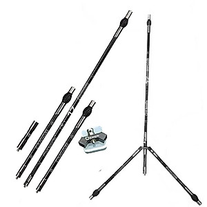 AMEYXGS 3/4/5/10/12/26/28/30 Inch Carbon Fiber Bow Stabilizer Balance Bar Stabilizer Extension Pole Rod Bow Stabilizer for Recurve Bow and Compound Bow (Gray 12 inch)