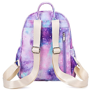 Mini Backpack Girls Small Backpack Purse Cute Galaxy Bookbag for Women Teens Kids School Travel Shoulder Purse Bag