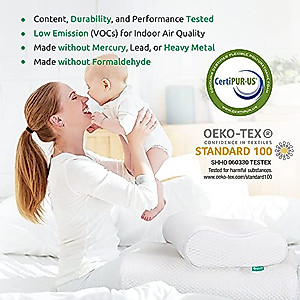 UTTU Sandwich Pillow Queen Size, Orthopedic Pillow for Neck Pain Relief, Cervical Pillow for Back Pain, Neck Support for Side Sleepers, Adjustable Memory Foam Pillow, CertiPUR-US