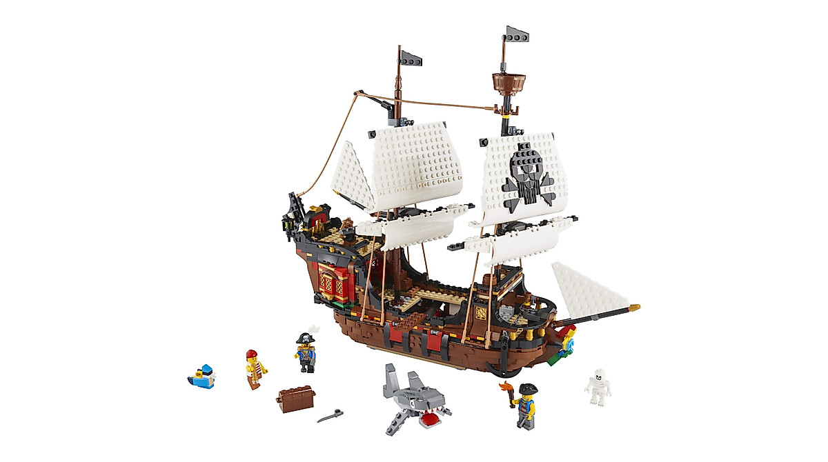 LEGO Creator 3-in-1 Pirate Ship Building Set for Kids 9+