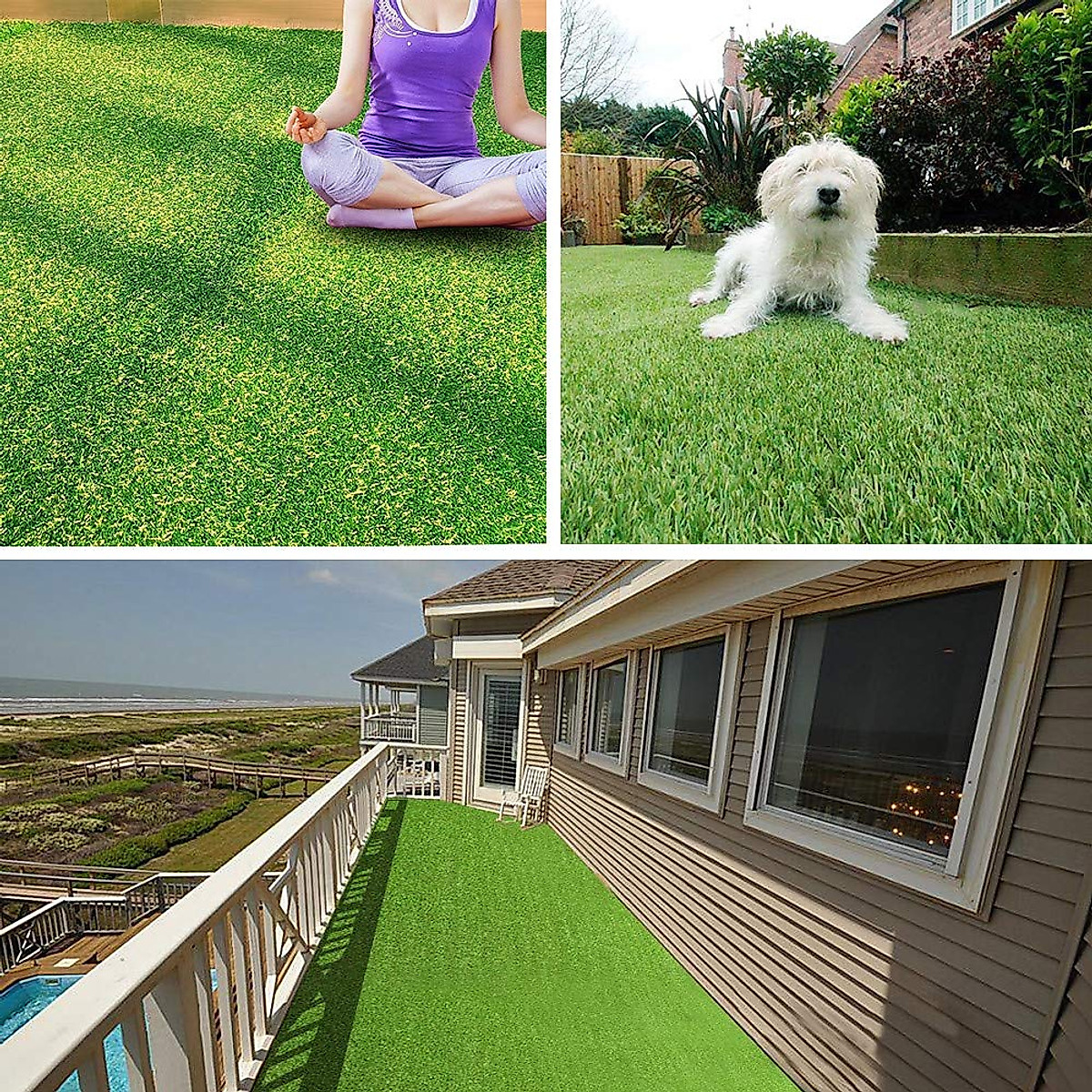 Petgrow PET Grow 6FTx8FT Pet Pad Artificial Realistic & Thick Fake Mat for Outdoor Garden Landscape Dog Synthetic Grass Rug Turf