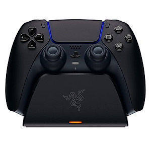 Razer Quick Charging Stand for PlayStation 5: Quick Charge - Curved Cradle Design - Matches PS5 DualSense Wireless Controller - One-Handed Navigation - USB Powered - Purple (Controller Sold Separately)