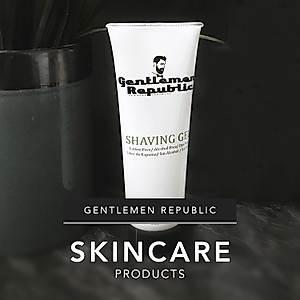 Gentlemen Republic 8oz Shaving Gel - 100% Alcohol-Free, Lather and Dye-Free Formula with Maximum Glide for Comfort, Made in the USA