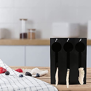 UCUDI Plastic Utensil Dispenser Cutlery Organizer Plastic Silverware Holder Caddy for Restaurant, Party, Picnics, Office