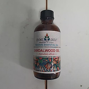 EVOKE OCCU Sandalwood Essential Oil 4 Fl Oz, Pure Sandalwood Oil for Diffuser Candle Soap Making - 118ml