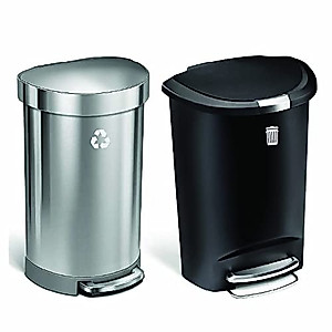 Recycle and Trash Sticker Logo Style Symbol to Organize Trash cans or Garbage containers and Bins - Contour Cut Decal Sticker (XSmall, White Glossy)