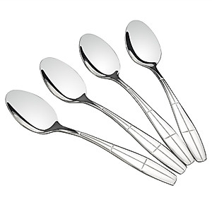 Eagrye Stainless Steel Flatware Dessert Spoons, Set of 12