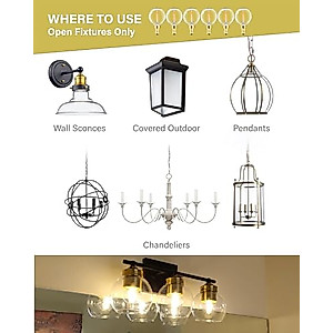 Duoled e12 g16.5 Light Bulb 6W Equal 60 Watt Soft White 3000k AC120V e12 Candelabra Bulb 60 Watt for Chandeliers,Ceiling Fan,Vanity Globe e12 Light Bulb 6Pack (6w=60w Soft White 3000k E12)