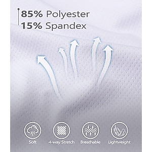 VEQKING Women's 2 Pack Dry Fit Athletic Shirt Moisture Wicking Short Sleeve Sport Tee Workout T-shirt Black+White