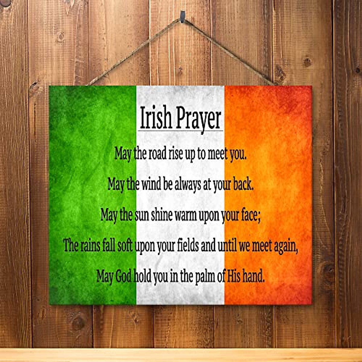 JennyGems Irish Prayer Wooden Sign, May the Road Rise Up To Meet You, 10x12 Hanging Wood Sign, Celtic Gifts, Irish Gifts, American Made