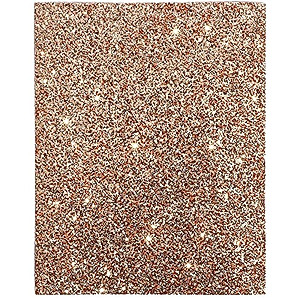 Rose Gold Glitter Cardstock Paper ( 8.5 x 11 Inches, 30 Pack)