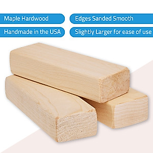 Pennsylvania Woodworks Maple Tumble Tower Game - Heavy Duty Timber Tower Wooden Block Set - Stackable Hardwood Blocks - Tabletop & Outdoor Family Games - Maple Hardwood