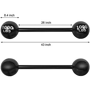 2 PCS Giant Inflatable Dumbbell Barbell - Carnival Circus Birthday/Halloween Party Decorations Supplies Fake Weights Cosplay Props - Blow Up Costume Photo Booth Props Accessory