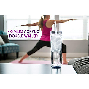 STRATA CUPS BUNDLE! 16 oz Clear Acrylic Tumblers (12 pack) + 16 oz Clear Acrylic Tumblers (4 pack)