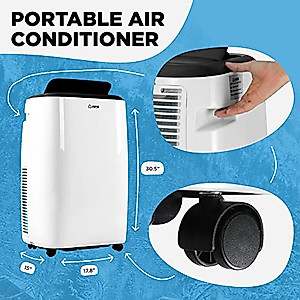 Portable Air Conditioners 8,000 BTU AIRO COMFORT, AC Unit Floor Standing with Remote Control & DYI Installation Kit