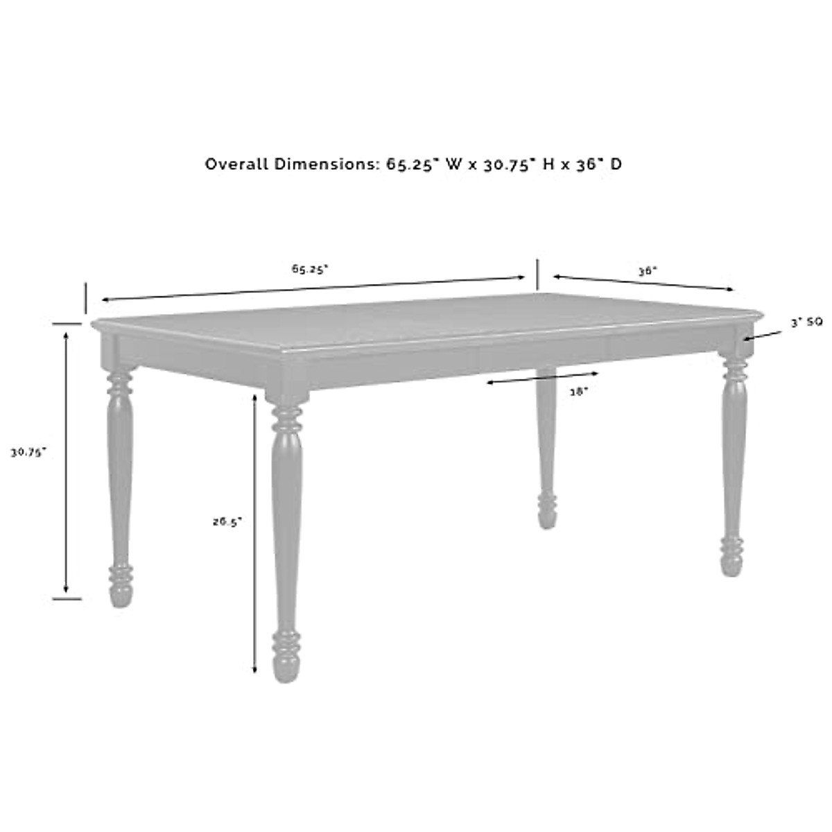 Crosley Furniture Shelby Dining Table, Expandable, Distressed White