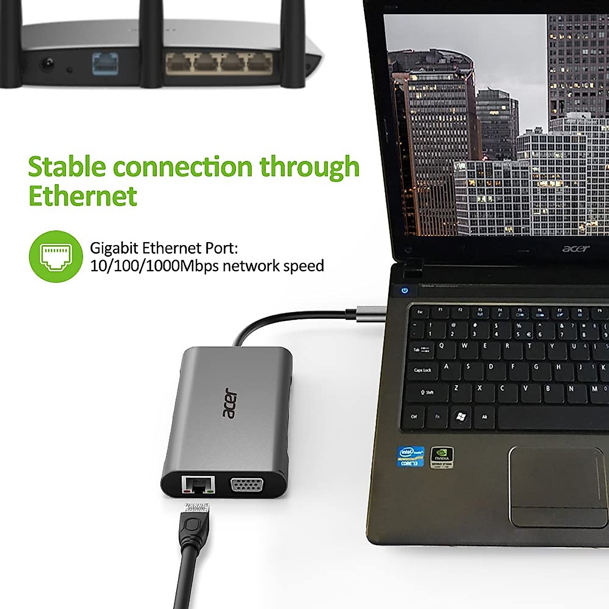 Adap ACER 11-in-1 USB Type C Dongle to 2xUSB 3.0