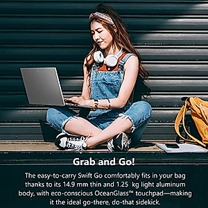 Acer Swift Go 14 Intel Evo Thin & Light Laptop | 14" 1920 x 1200 100% sRGB Touch Display | Intel Core i7-13700H | Intel Iris Xe | 16GB LPDDR5 | 512GB Gen 4 SSD | Killer WiFi 6E AX1675 | SFG14-71T-71SZ