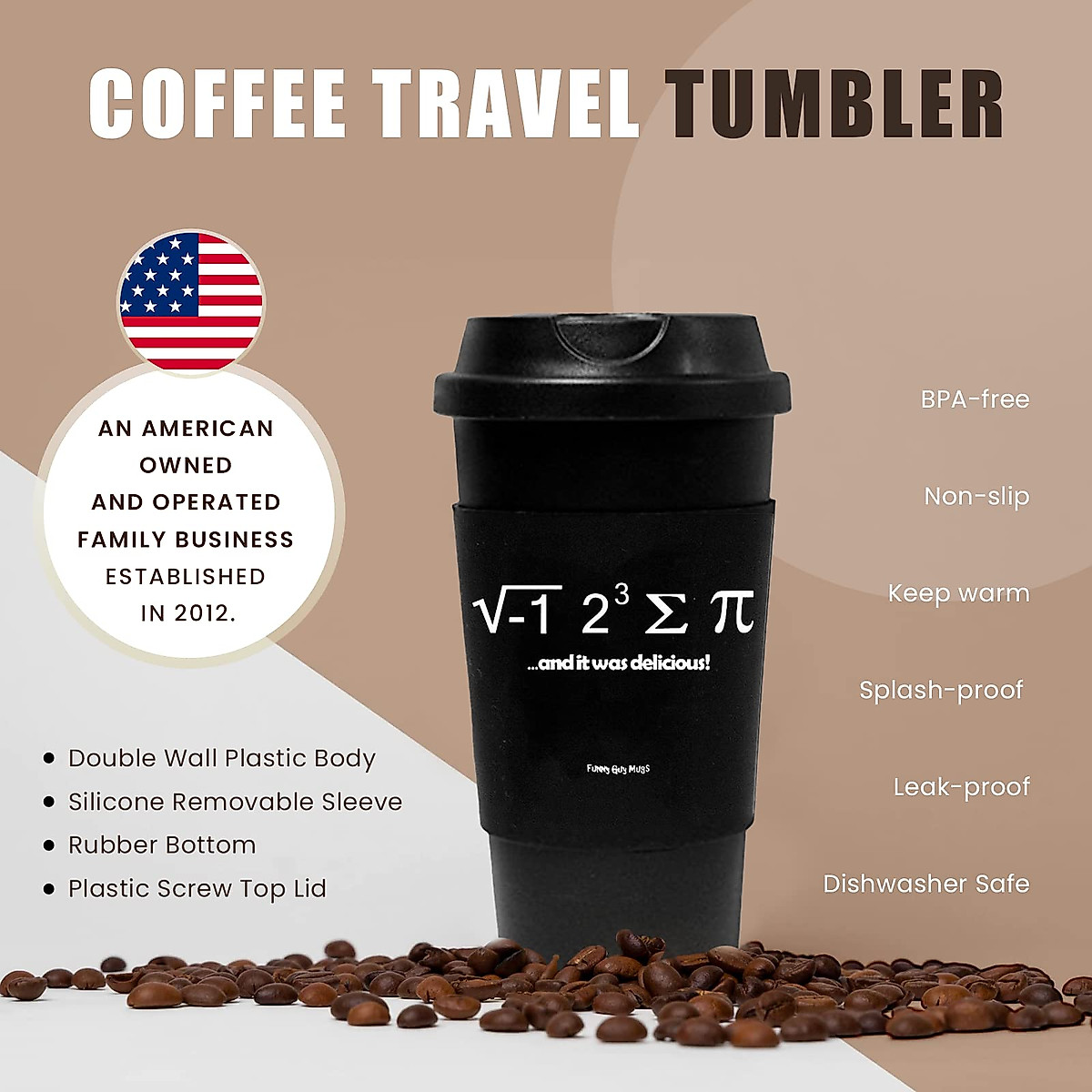 Funny Guy Mugs Have You Tried Turning It Off And On Again Travel Tumbler With Removable Insulated Silicone Sleeve, White, 16-Ounce