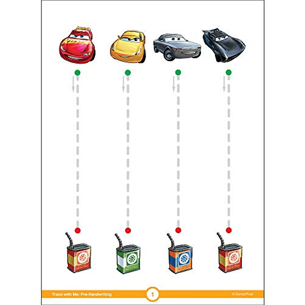 Disney Learning Cars 3 Trace With Me Pre-Handwriting Tracing Books for Kids Ages 3-5, Preschool Shapes and Letter Tracing Wipe Clean Workbook, Dry Erase Handwriting Practice Book for Kids, Pre K +