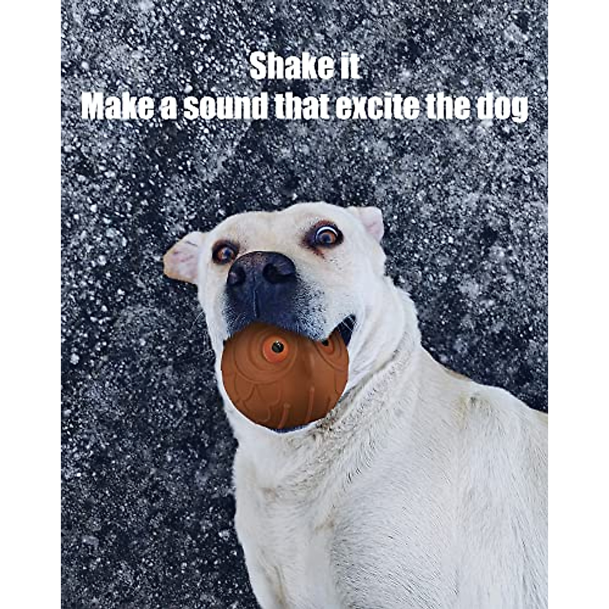 Giggle Ball for Dogs Owl Dog Toys for Aggressive Chewers Dog Ball Toy for Puppy Medium Large Dogs Natural Rubber Cute Owl Hoot Fun Giggle Sounds When Rolled or Shaken(Brown Owl)