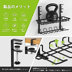 Under Desk Cable Management Tray, 2-Layer Cable Management Under Desk Tray with Cable Clips, No Drill High Capacity Cord Organizer with Clamp, Multipurpose Metal Cable Tray Basket for Office Home