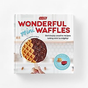 DASH Wonderful Mini Waffles Recipe Book with Gluten, Vegan, Paleo, Dairy + Nut Free Options, Over 80+ Easy to Follow Guides, Cookbook