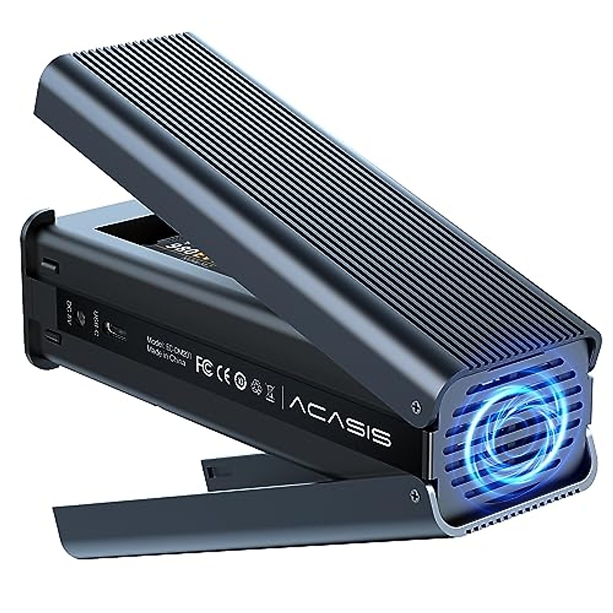 NVMe Cloner, ACASIS Dual-Bay Offline Clone with Cooling Fan, M.2 Duplicator Tool-less installation, 10Gbps NVME M.2 Duplicator for NVMe SSDs PCIe Size 2230/2242/2260/2280 (8TB Capacity)