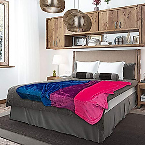 Infinity Republic Bisexual Pride Super Plush Blanket - 50x60 Soft Throw Blanket - Perfect for Cuddle Season!