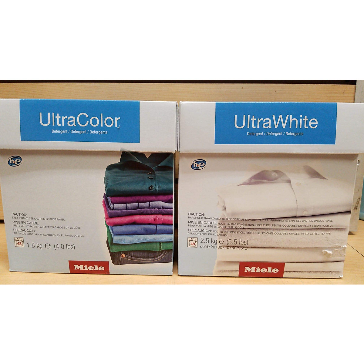 Miele Powder Detergent Bundle - Ultra Color and Ultra White 48 Loads Each (2.5 KG Each)