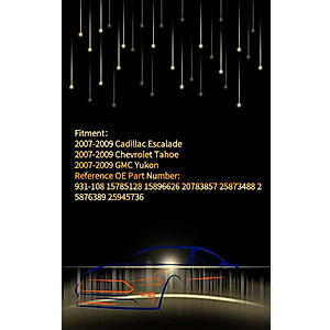 931-108 Door Lock Actuator Motor Rear Left Driver Side for 2007-2009 Cadillac Escalade Tahoe GMC Yukon Replace OE 15785128 15896626 20783857 25873488 25876389