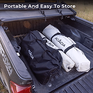 ACACIA Space Camping Tent XL, 4-6 Person Large Family Tent with 6'10'' Height, 2 Doors, 8 Windows, Waterproof Pop Up Easy Setup Hub Tent with Rainfly, Footprint for Car Camping, Glamping, Sunrise