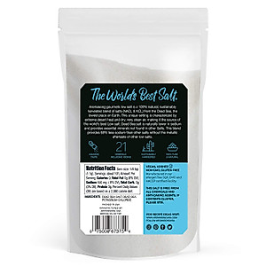 Aromasong Low Sodium Sea Salt 100% Natural Fine Grain Dead Sea Potassium Chloride with Dead Sea Salt, 39 oz (1106 g)