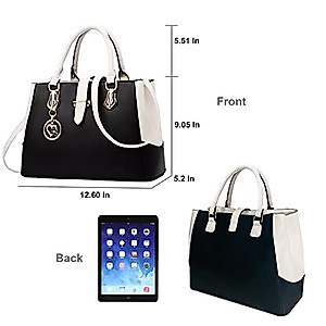 Handbags and Purses for Women, PU Leather Crossbody purse, Top Handle Satchel Bags for women, Tote Bag for Ladies (Black)