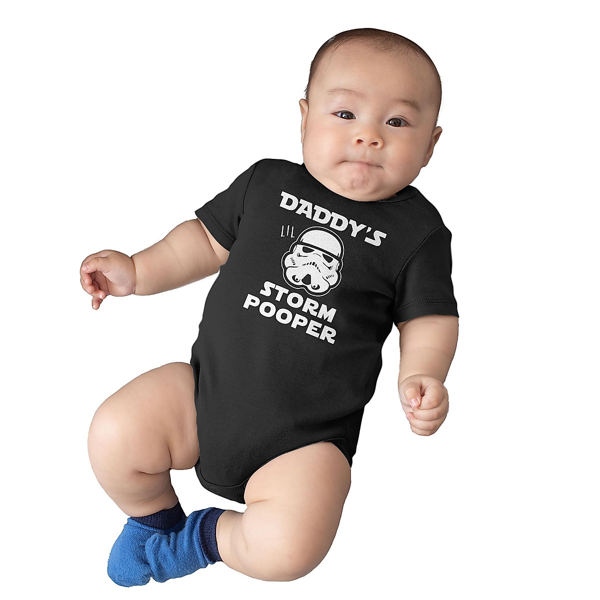 Texas Tees Funny Baby Clothing, Storm Pooper Bodysuit, Making Fun of Christmas Gift, Black 0-3 mo