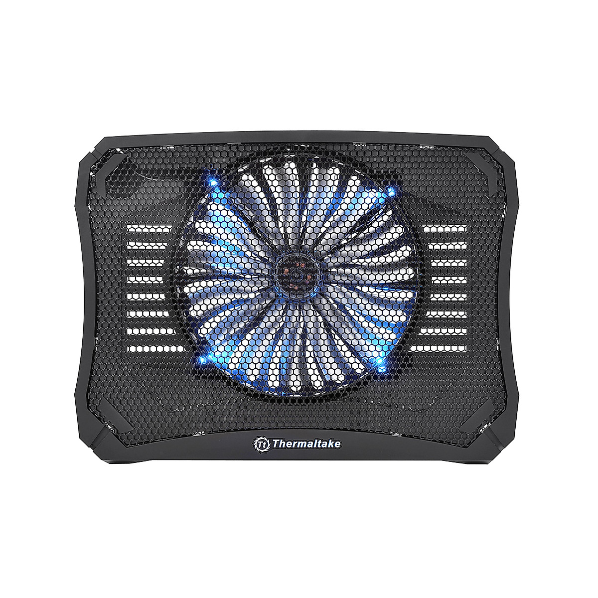Thermaltake Massive V20 Steel Mesh Panel Single 200mm Blue LED Fan Adjustable Speed Control 10"-17" Laptop Notebook Cooling Pad CL-N004-PL20BL-A