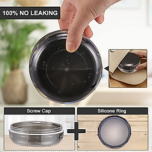 Denture Case, Leak Proof Denture Bath Case Cup Kit for Travel Cleaning, Denture Holder Box Bath Soaking Container for Women & Men with Mirror, Strainer, Removal Tool and Denture Brush(Grey)