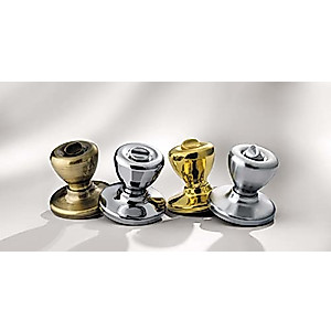 Kwikset 300T-326V1 Tylo Knob Privacy Door Lock with New Chassis with 6AL Latch and RCS Strike Brass by Bright Chrome Finish