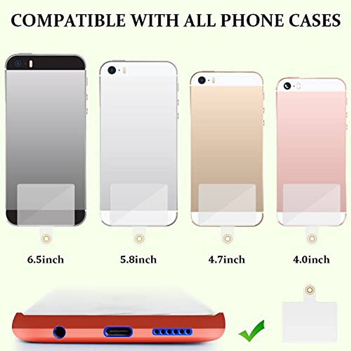 Nosiny 8 Pcs Phone Lanyard Patch Set Includes 4 Pcs Phone Wrist Strap and 4 Pcs Cell Phone Lanyard Patch, Macrame Boho Keychain Phone Strap Connector Cell Phone Lanyard for Women