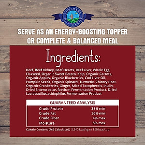 Shepherd Boy Farms Freeze Dried Raw Dog Food (Beef Recipe), All Natural Raw Dog Food, 14 oz Bag, Freeze-Dried Dog Food, Made in USA, High in Protein, Raw Nutrition, Food Topper or Complete Meal