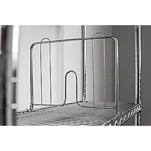 Omega 14" Wide Chrome Wire Shelf Divider