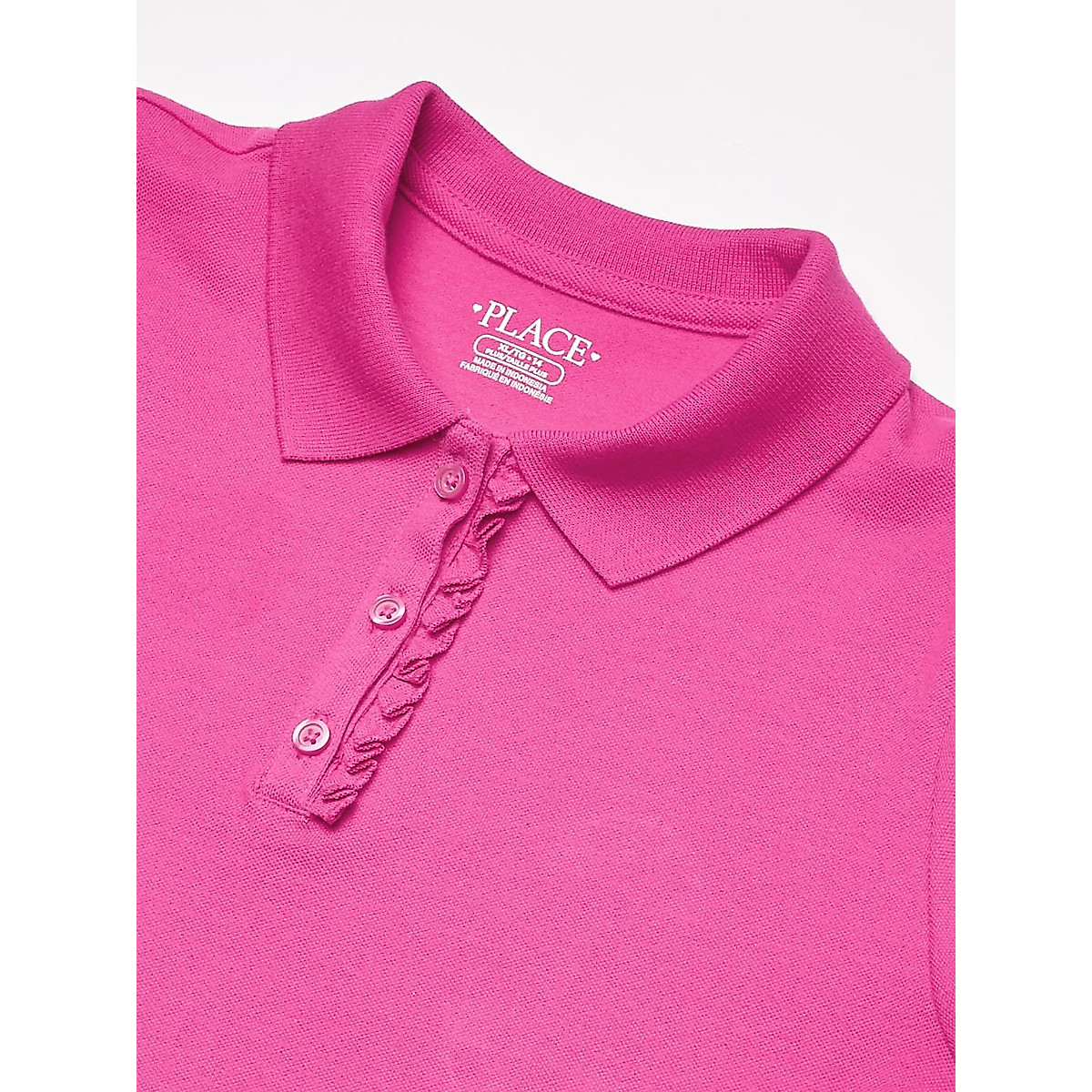The Children's Place girls Uniform Pique Polo Shirt, Aurora Pink, Small US